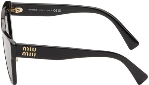 Miu Miu Eyewear Black Cat Eye Sunglasses Miu Miu