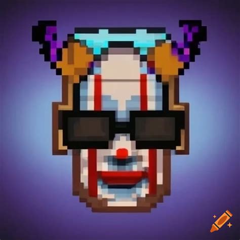 Pixelated Clown With Cool Sunglasses In Cryptopunk Style On Craiyon