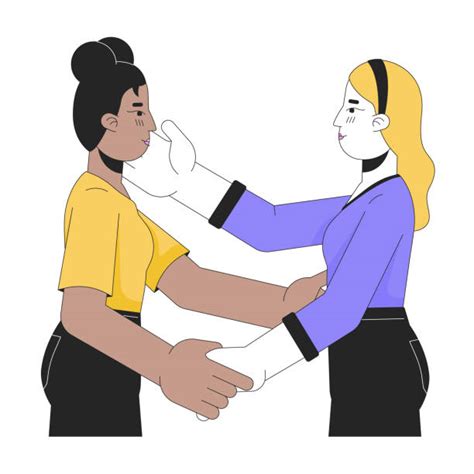 140 Drawing Of A Lesbian Couple Hugging Stock Illustrations Royalty