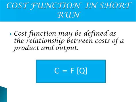 Cost Function Managerial Economics Pptx