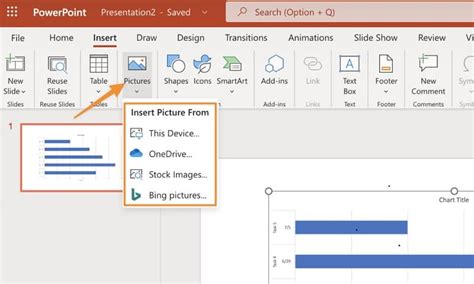 簡単な手順で Powerpoint でガント チャートを作成する方法