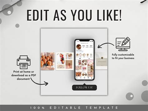 Bakery Post Template Social Media Marketing Template For Bakery Business Editable Cake Shop