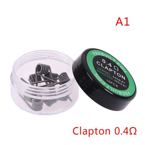 10pcsbox A1 Twisted Fused Hive Clapton Coils Premade Wrap Wires Rda