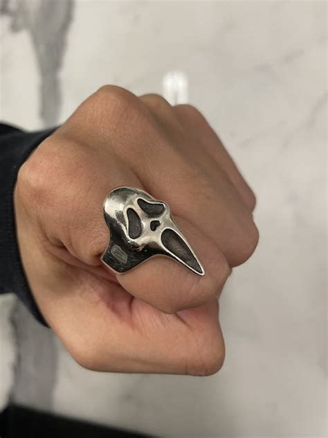 Restricted Restricted Woodsboro Ghostface Scream Ring 925 Silver Grailed