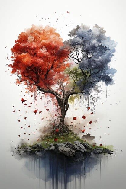 Premium Ai Image Twin Tree Of Your Love