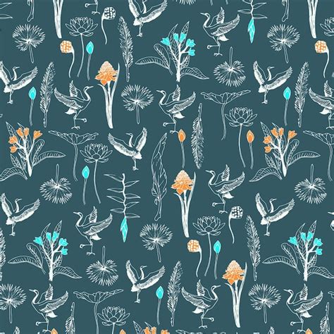 Premium Vector Vector Tropical Pattern With Birds And Flowers Fabric