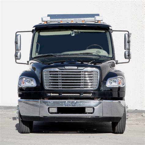 Grille Fits Freightliner M2 Aftermarket W Bug Screen Chrome Plastic