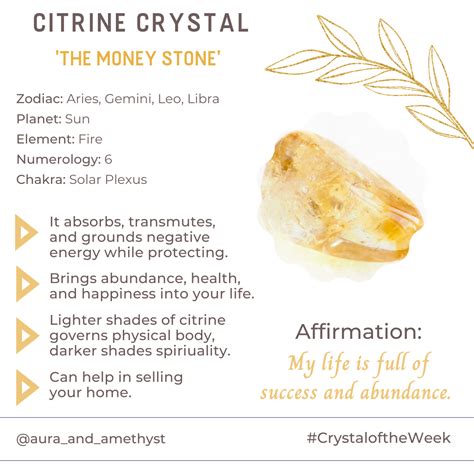 Living A Life Of Abundance With Citrine Citrine Crystal Healing