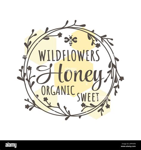 Bio Certified Honey Label Stock Vector Image And Art Alamy