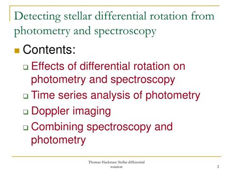 ppt detecting stellar differential rotation powerpoint presentation