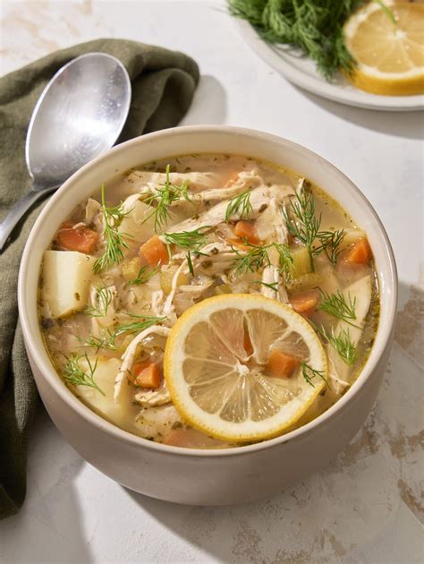 Greek Lemon Chicken Soup With Potatoes