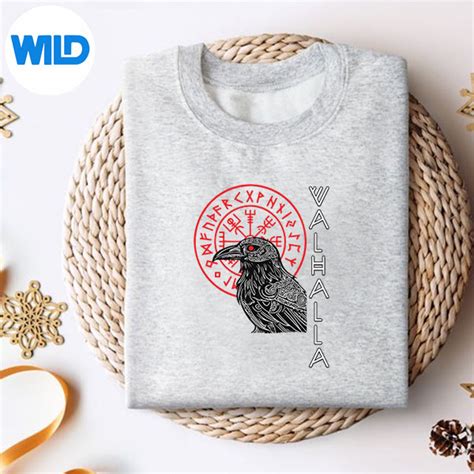 Viking Raven Svg Valhalla Raven Odins Raven Odin Runes Norse Compass