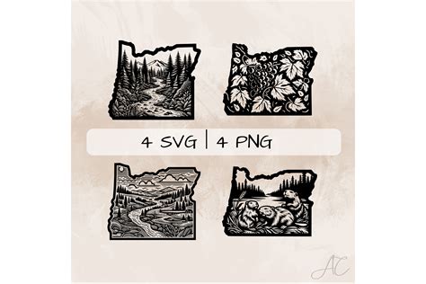 Oregon Svg Bundle Oregon Map Png Graphic By Artistic Ortex · Creative