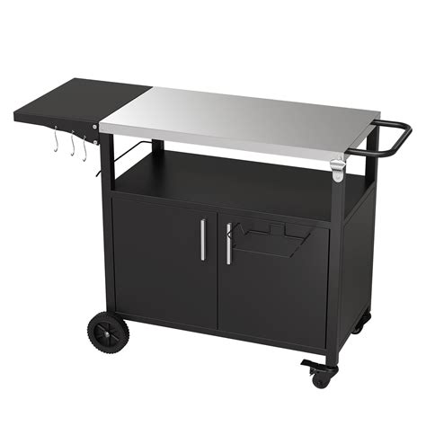Walsunny Outdoor Grill Cart With Storage Cabinet Outdoor Kitchen