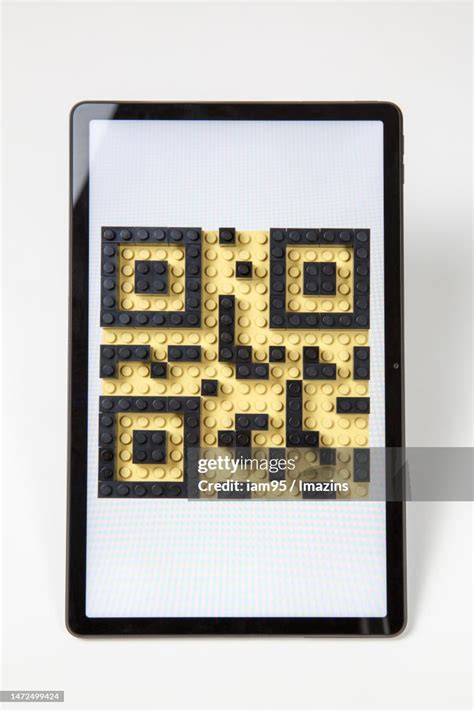 Toy Block Qr Code And Tablet High Res Vector Graphic Getty Images