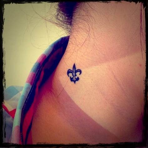 Neck Tattoo Fleur De Lis