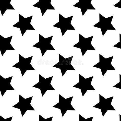 Starry Repeatable Seamless Star Pattern Star Background Stock Vector