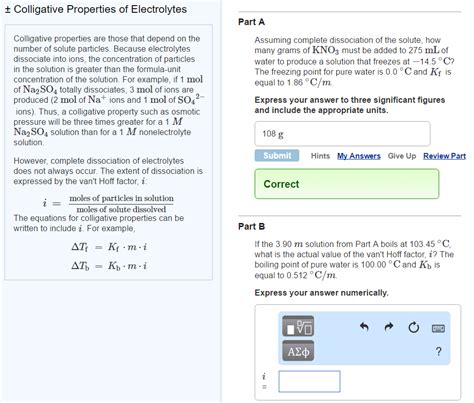 Colligative Properties Equations