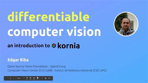 pydaybcn 2020 track 1 kornia differentiable computer vision with