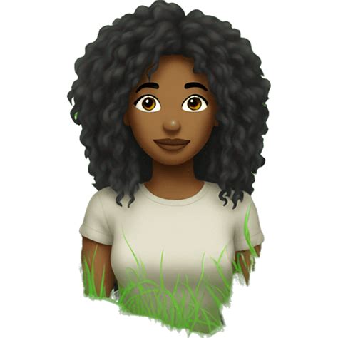 Sza With Grass Emoji Ai Emoji Generator