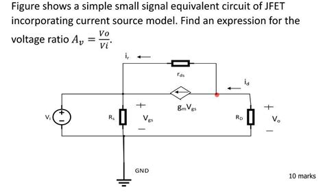 Solved Figure Shows A Simple Small Signal Equivalent Circuit Chegg