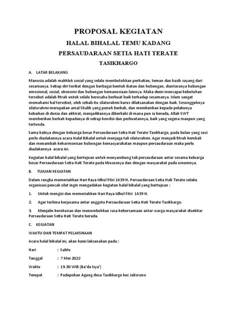Proposal Halal Bihalal Pdf