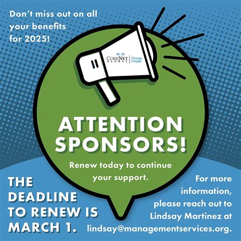 Corenet Global Chicago Chapter On Linkedin Attention Corenet Chicago Sponsors Dont Miss The