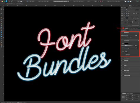Make A Neon Text Effect Affinity Tutorial Design Bundles