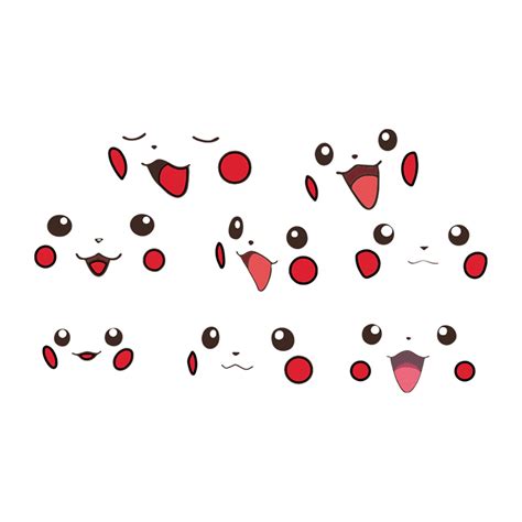 Pikachu Modes Emotions Funny Art Smile Icon Pikachu Svg Inspire Uplift