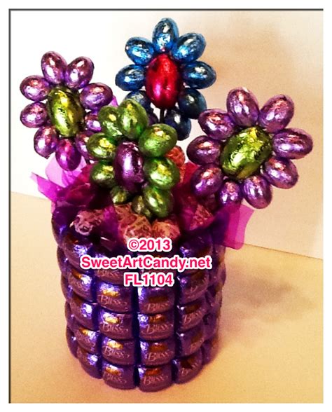 Fl1104 Chocolate Bliss Bouquet Created With Hersheys Bliss Bites And Chocolate Eggs Order This
