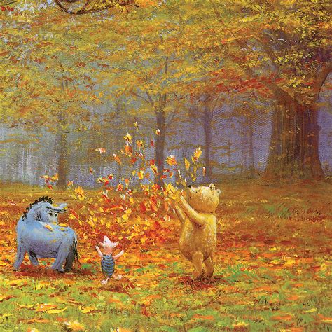 26wx18h Autumn Leaves By Peter Ellenshaw Winnie The Pooh Choices