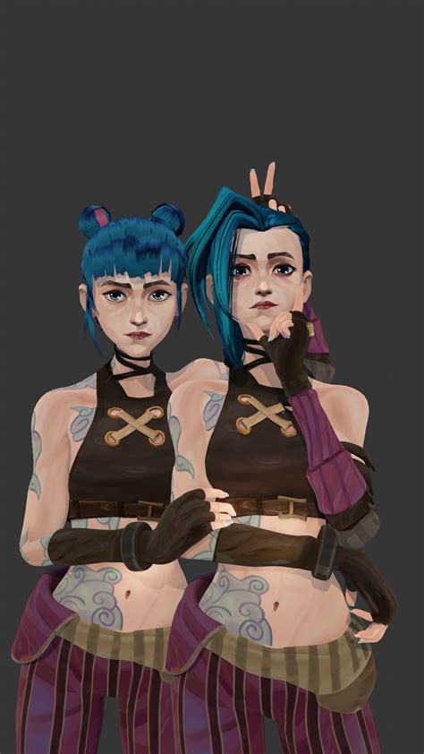 Arcane Jinx And Vi Come Disegnare Le Facce Schizzi Illustrazione