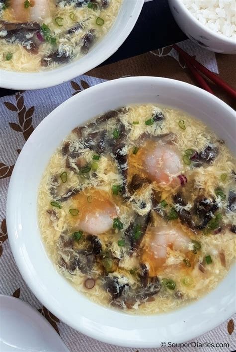 Simple Egg Drop Soup Recipe With Seaweed Souper Diaries