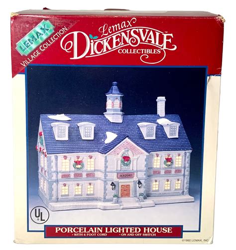 Vintage 1992 Lemax Dickensvale Collectibles Cardiff Academy With Light