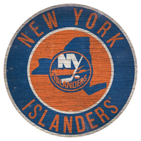 New York Islanders Fan Cave State Circle Sign Nhl Logos Novelty