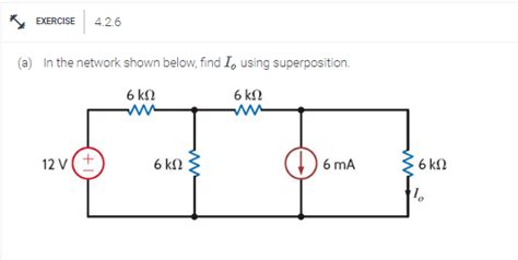 solved exercise4 2 6 a ﻿in the network shown below find i0