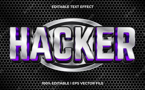Premium Vector Hacker Editable Text Effect Lettering Typography Font Style Cyber 3d Text For