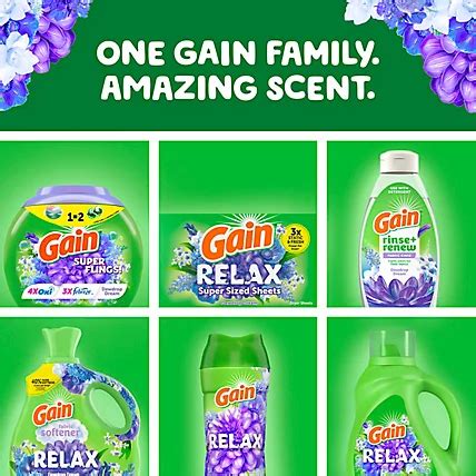 Gain Relax Liquid Laundry Detergent Dewdrop Dreams 88 Fl Oz Safeway