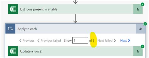 solved how to update more than one row in excel power platform