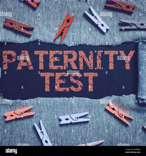 Conceptual Display Paternity Test Word For A Test Of DNA To Determine