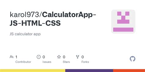 github karol973 calculatorapp js html css js calculator app