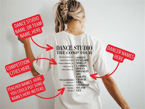 Personalized Dance Shirt Custom Dance Competition Shirt Personalized