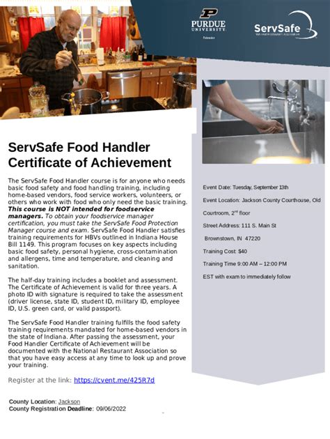 Servsafe Food Handler Certificate Purdue Extension Extension Purdue