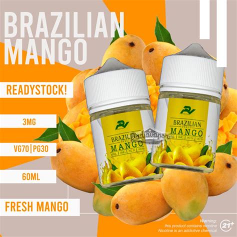 Jual Liquid Brazilian Mango 60ml 3mg Shopee Indonesia
