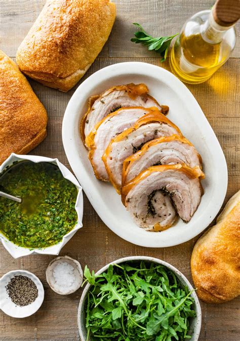 Porchetta Sandwich With Italian Salsa Verde Recipe Cucina By Elena