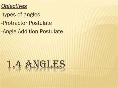 Ppt 1 4 Angles Powerpoint Presentation Free Download Id 4521755
