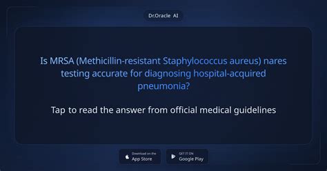 Is Mrsa Methicillin Resistant Staphylococcus Aureus Nares Testing