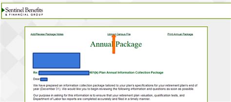 Uploading The Annual Census Verification And Annual Employer Package