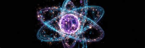 Cosmic Representation Of An Atom With Vibrant Energy Rings Showcasing