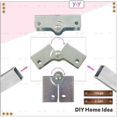 Yandy Eco 180 Degree Rectangular Tube Folding Hinge Bracket Foldable